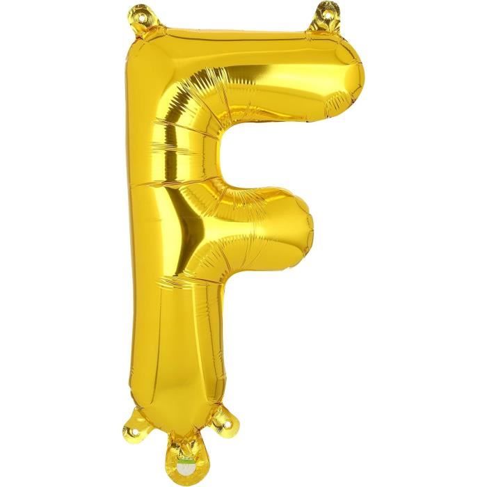 16 Inch Lettres F Doré Helium Ballon Petit Mylar Alphabet Ballons ...