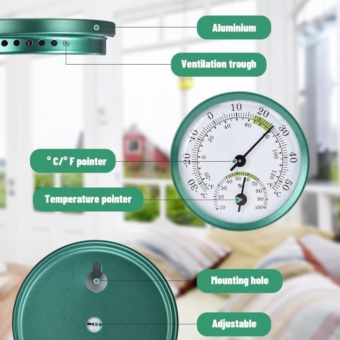 Thermometre De Sol Hygrometre Termometre Interieur Temperature Maison[n506] - Cdiscount Bricolage