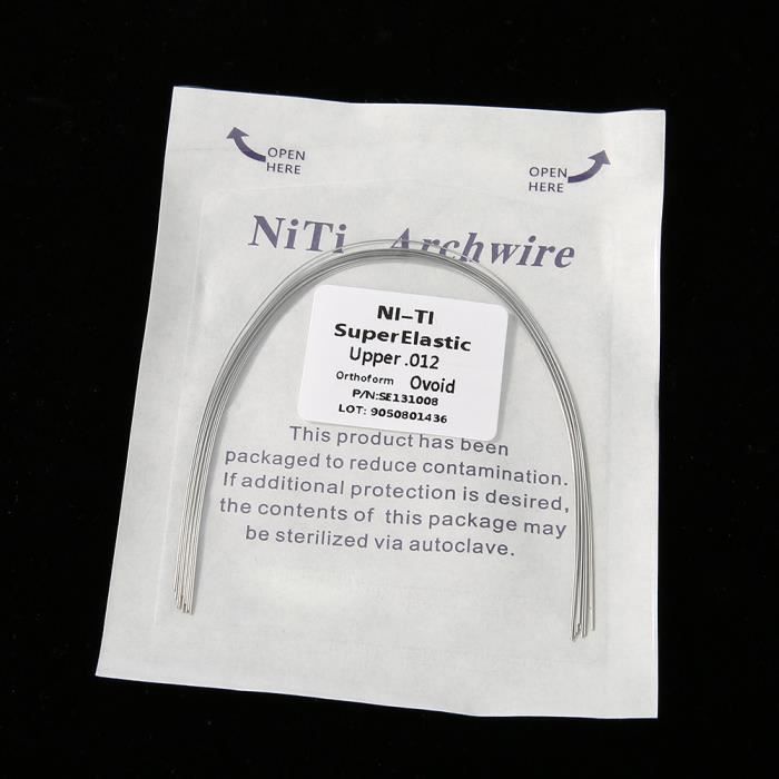 Arc Fil Orthodontique Super Élastique 100pcs NiTi CUQUE - Modèle 12 ...