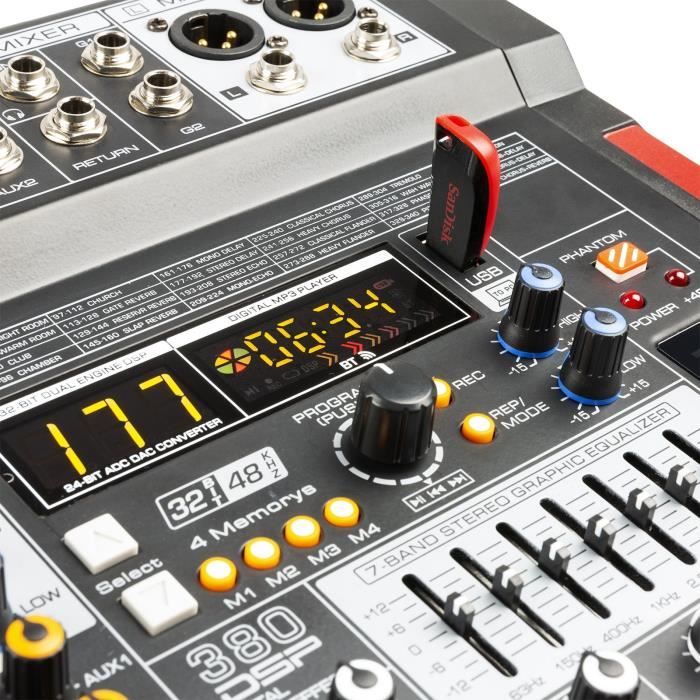 Console de mixage - POWER DYNAMICS - PDM-T804 - 8 canaux - 380 effets ...