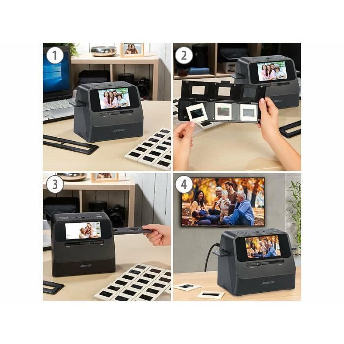 Scanner photo sans fil SD-1700 pour diapositives & négatifs 22 Mpx ...
