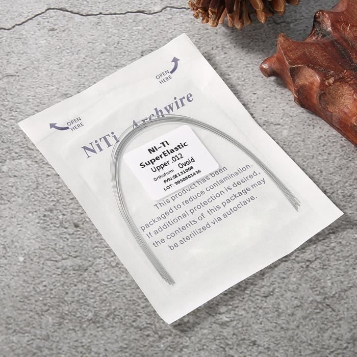 Arc Fil Orthodontique Super Élastique 100pcs NiTi CUQUE - Modèle 12 ...