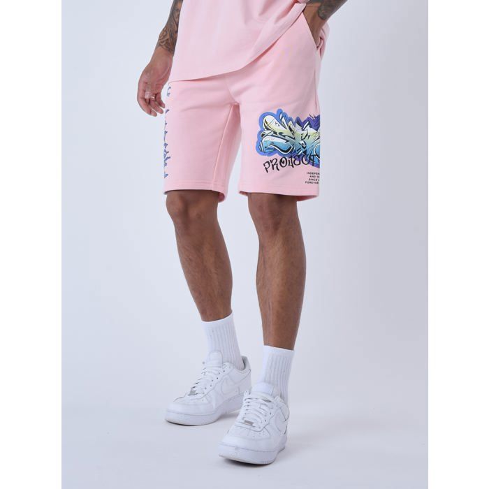 Short imprimé street art Rose - Cdiscount Prêt-à-Porter