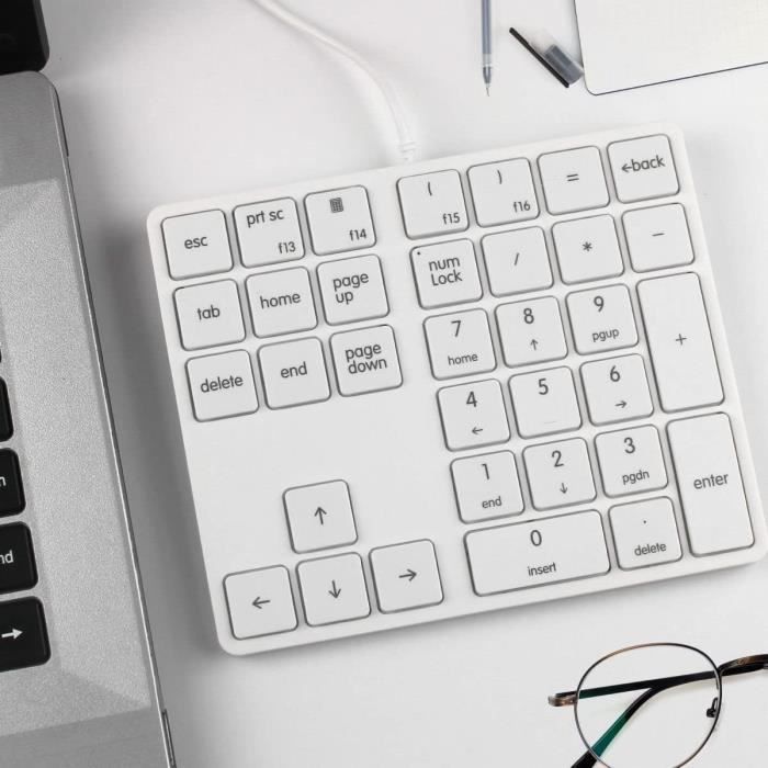 Numeric Keypad Wired Numpad 34 Touches Clavier Portable Usb Externe ...