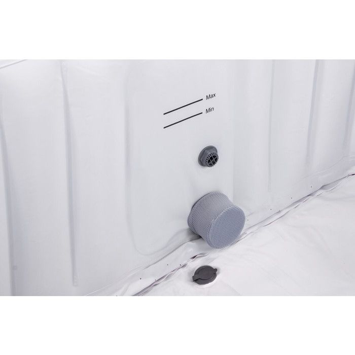 Spa gonflable "RIVIERA" en PVC - 6 places - Gris/blanc - Cdiscount Jardin