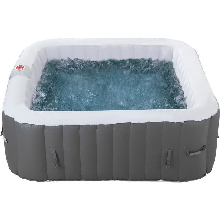 Spa gonflable "RIVIERA" en PVC - 6 places - Gris/blanc - Cdiscount Jardin