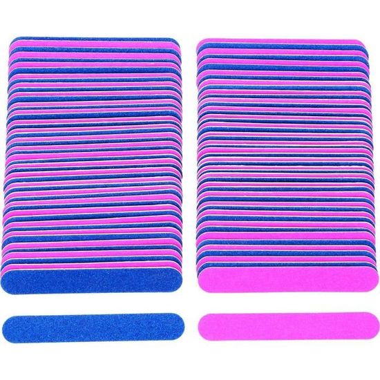 100 Pcs Limes a Ongles, Lime a Ongle Professionnelle 180-240 Grain ...