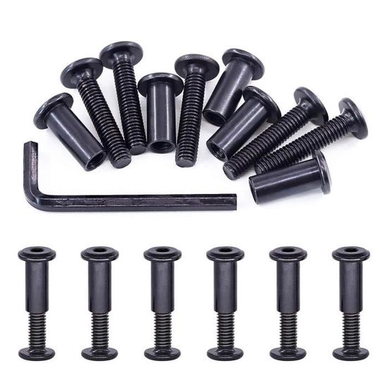 Kit De Boulons M6 Hexagonaux Noirs (M6 X 30 Mm).[x8751] - Cdiscount ...