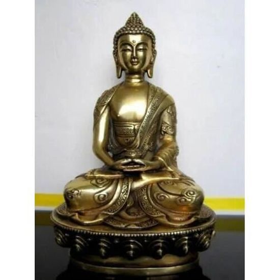 Statue de Bouddha Shakyamuni en Bronze, Bouddhisme Tibétain - Cdiscount Maison