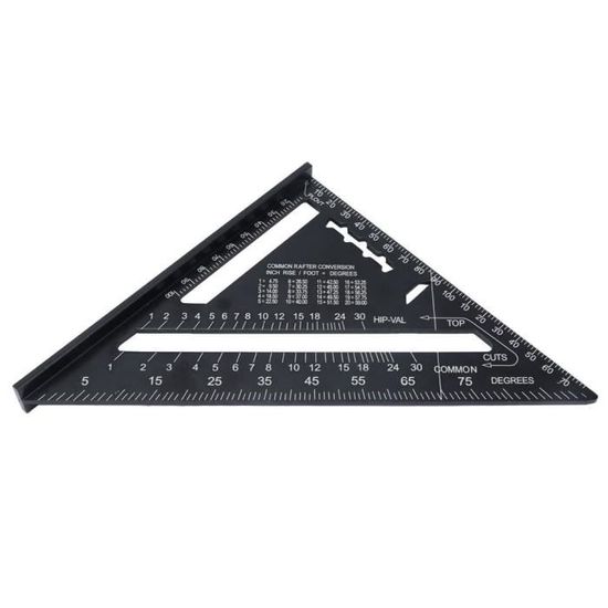 Fdit règle triangulaire en aluminium Triangle Ruler 7in Carpenter ...