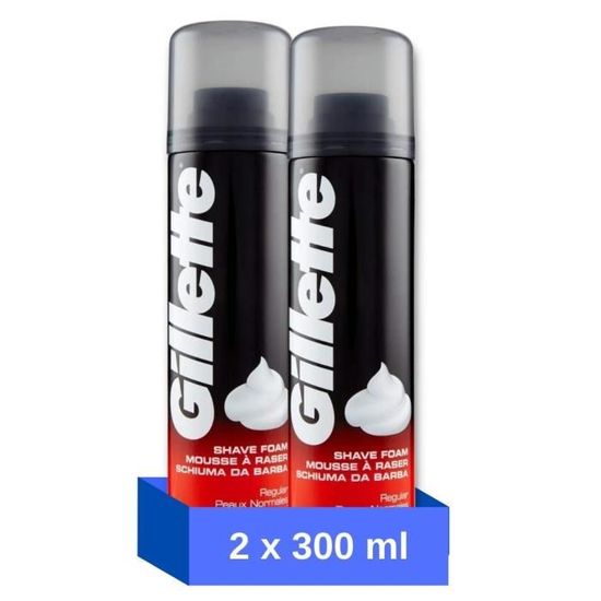 Gillette Basic Crème à Raser Régulière - 300 ml - 2 pièces - Cdiscount ...