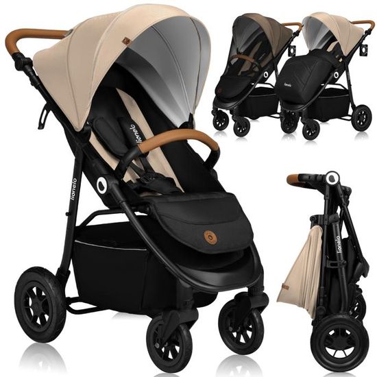 Poussette tout terrain LIONELO Natt - Grandes roues gonflables - Légère ...