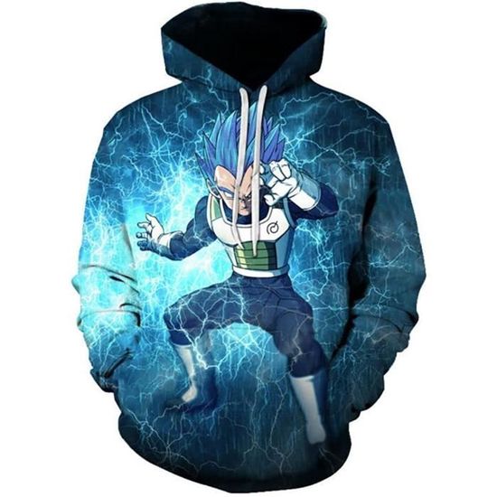 SWEATSHIRT Homme Femmes Anime Dragon Ball Z Sweat à Capuche Goku Pull ...