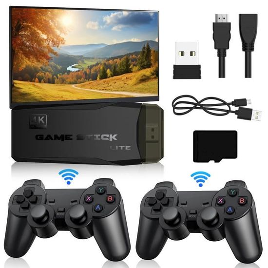 Console de jeu TV 4K HDMI - 64G 15000+ jeux Intégrée, Console de Jeu ...