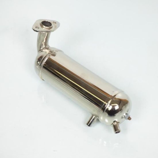 Pot d'échappement court chrome double sortie pour mobylette Peugeot 103 ...