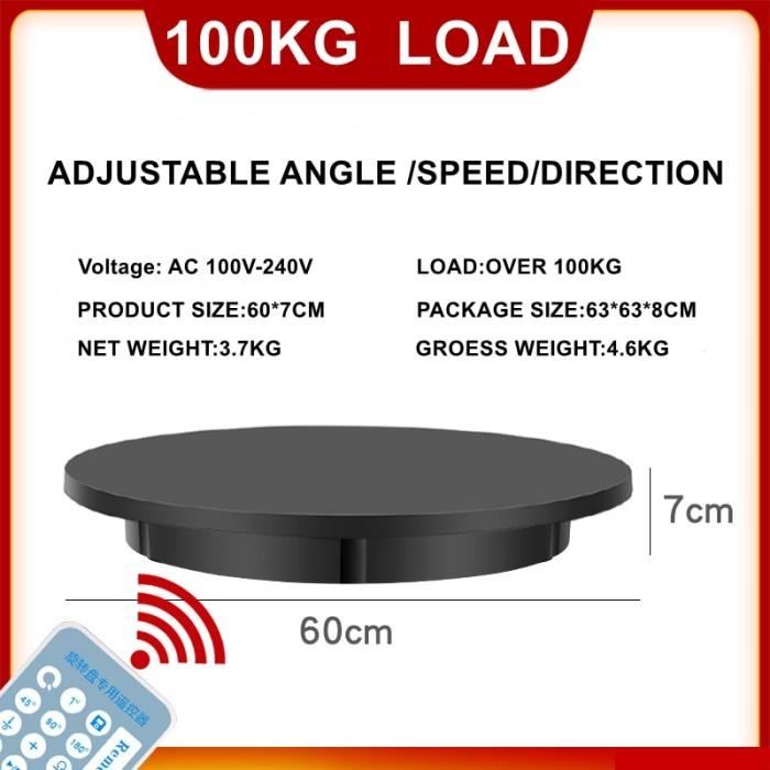 Taille 60cm noir Présentoir rotatif avec télécommande de 60cm, réglable ...