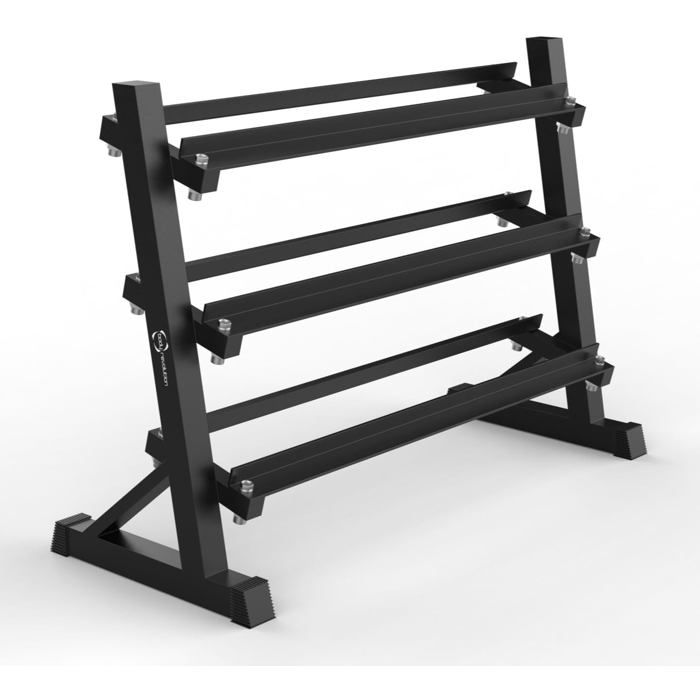 Rack haltères 3 niveaux – 600 kg – acier noir - Cdiscount Sport