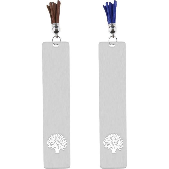 2Pcs Marque-Page En Métal Arbre De Vie Motif Marque-Page Avec Bleu ...
