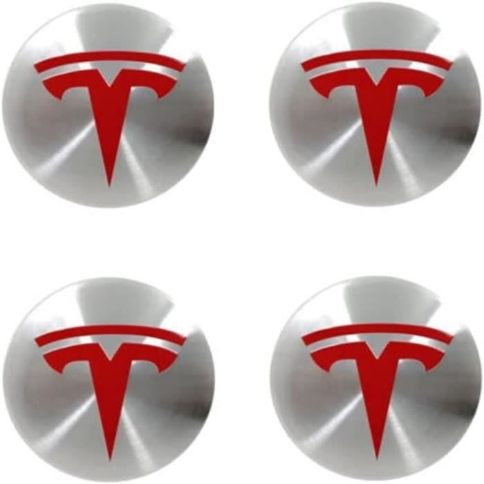 4 Pièces Cache Moyeux pour Tesla Model 3 Y S X 56mm, Centre de Jante ...