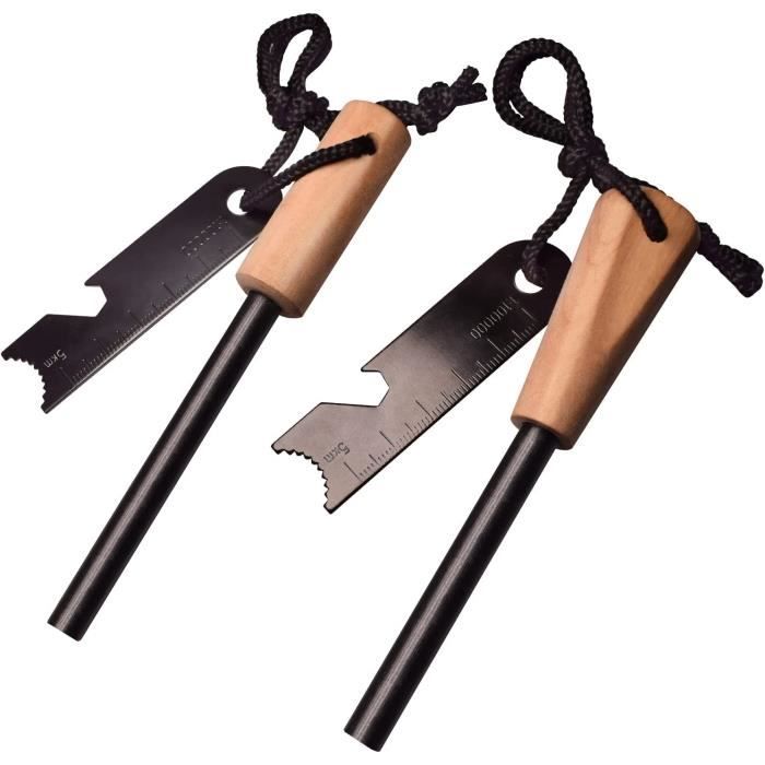 Pierre à Feu de Survie,Allume Feu avec Grattoir, Waterproof, Barre 8 mm ...