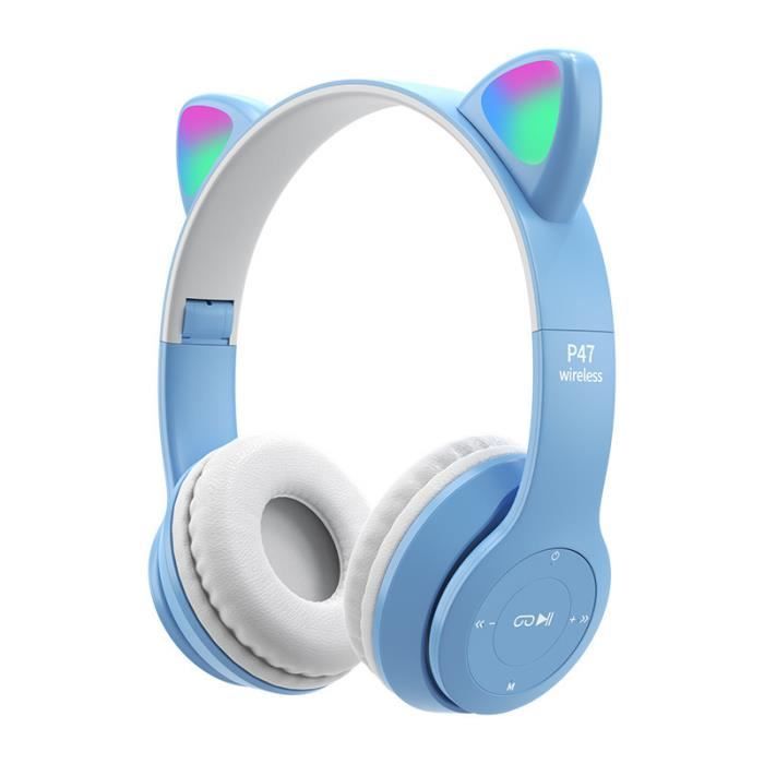 Casque Lumineux Bluetooth Oreillette Dessin Animé étudiant Enfants ...
