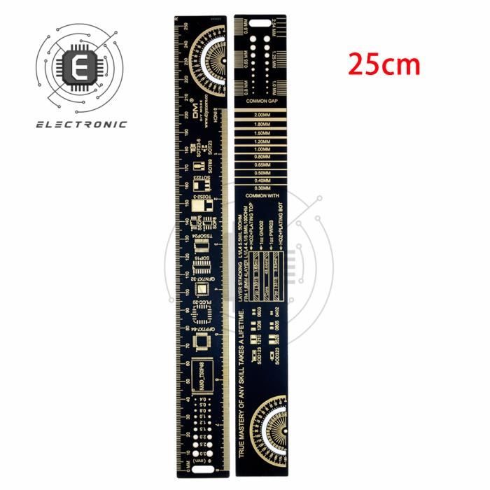25 cm - Aideepen 3 types règle PCB outil de mesure multifonctionnel ...