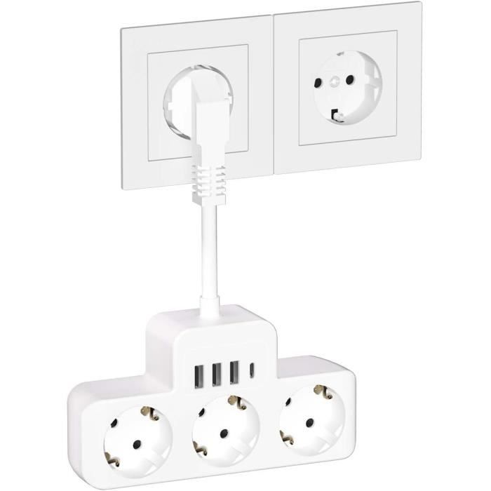 Multiprise Commutable Individuellement, Multiprise 3 Prises Avec Usb C ...