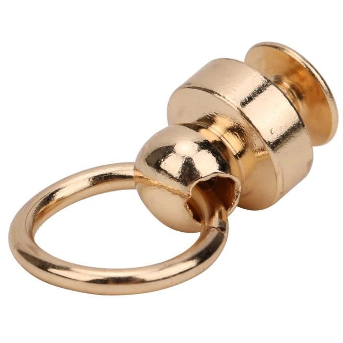 Stud Rivet Lot de 20 rivets à goujon 9 mm en laiton O Ring Head Button ...