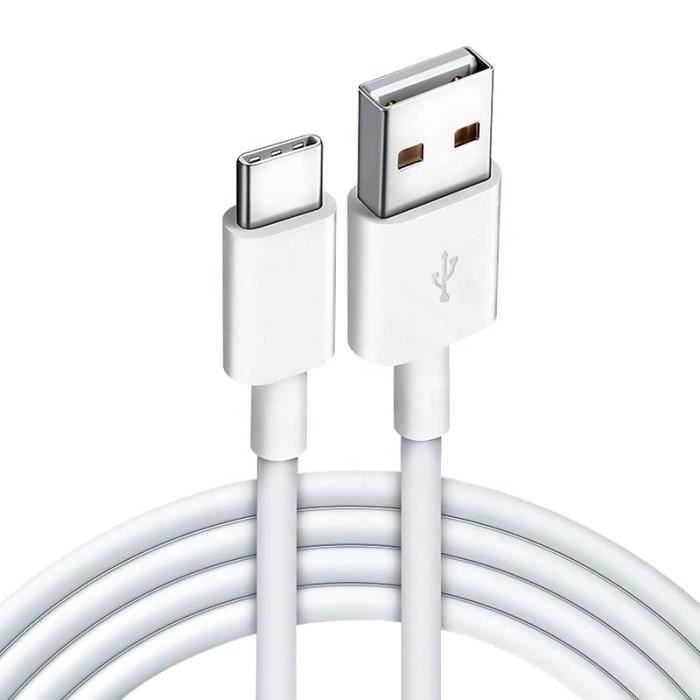 Cable USB de Type C 2A Câble Chargeur rapide Blanc - Cdiscount Téléphonie