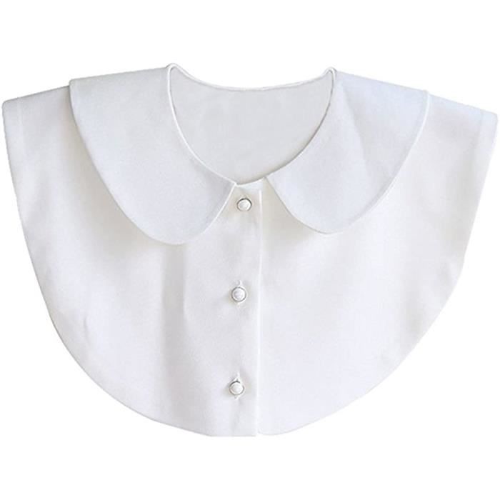MAKFORT Femmes Détachable Col Coton Faux Col Poupée Col Faux Col ...