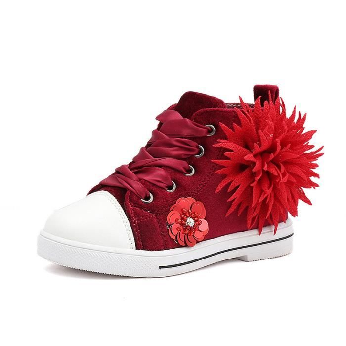 Baskets running Enfant Fille Rouge - Cdiscount Chaussures