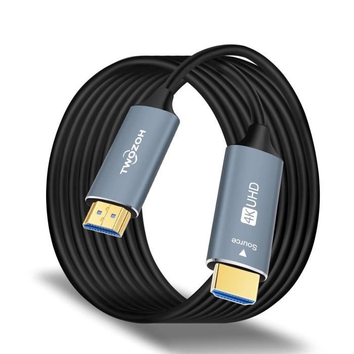Câble Hdmi Fibre Optique 100M, 4K Fibre Optical Hdmi 4K-60 Hz (4:4 ...