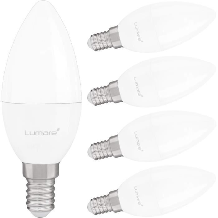 Lumare LED bougie 5 pièce E14 5W Remplace la lampe 40w Ampoule 410 ...