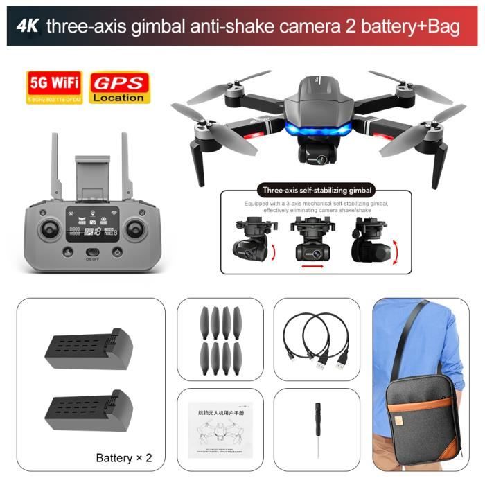 4K GPS Backpack 2B Drone professionnel S7S Rc caméra HD 4K 5G GPS 3 ...