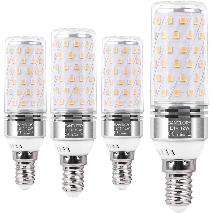 Ampoule Mais Led E14 Blanc Chaud, Ampoules Led E14 12W Équivalent Ampoule Halogène 100W, 2700K ...