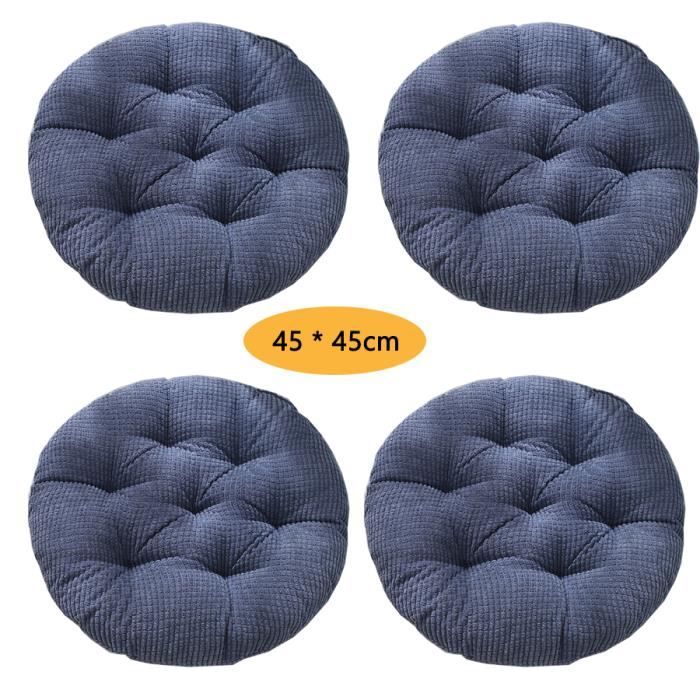 Coussin rond en velours côtelé épais et minimaliste - Lot de 4 Coussin ...