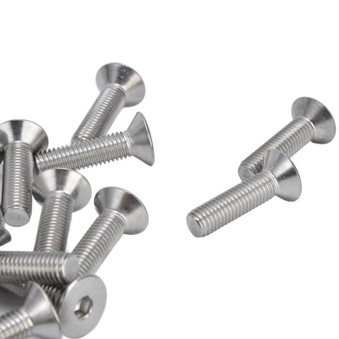 Vis à six pans creux en acier inoxydable A2 - YOSOO - Lot de 30 - Robuste et durable - Cdiscount ...