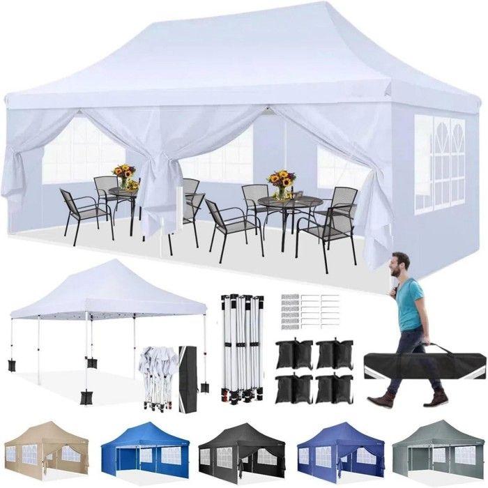 Barnum Pliant 3x6m Tonnelle Pliante 3x6 Tonnelle de Jardin Exterieur ...