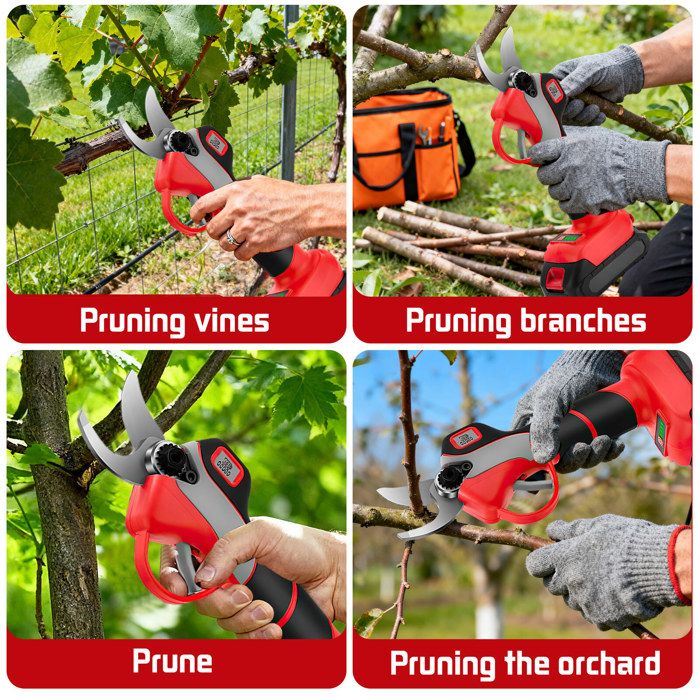 Secateur Electrique Sans Fil ,30 mm Secateur Professionnel, 600W Motor ...