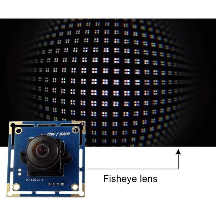 Module De Caméra Usb Grand Angle 180 ° Fisheye Caméra Full Hd 1080P ...