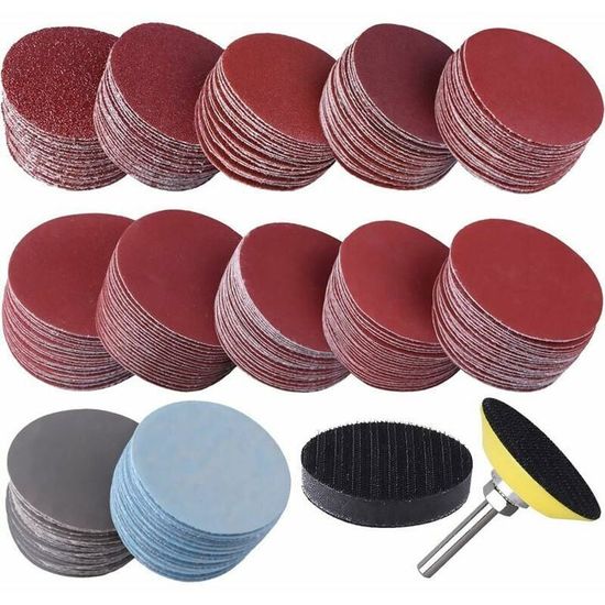300 Disques de Ponage de 50mm avec Grains 80 100 180 240 600 800 1000 ...