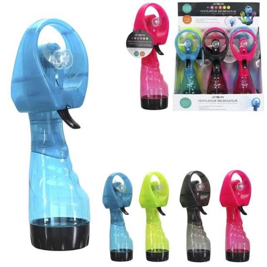 Ventilateur Brumisateur 25cl 27x9x6.7cm Couleur aléatoire -Pile 2xAA ...