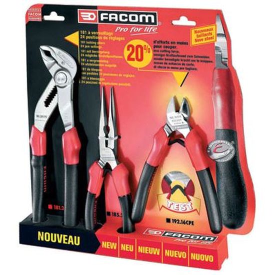 Jeu de 3 pinces - FACOM - CPE.5PB - Cdiscount Bricolage
