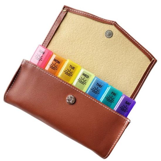 1 Set Drugs Wallet Drugs Container Storage Case Multiple Grids Drugs ...