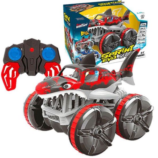 Voiture radiocommandée - ZGEER - Camion Amphibie - 360° Rotation - LED - 4WD Tout Terrain ...