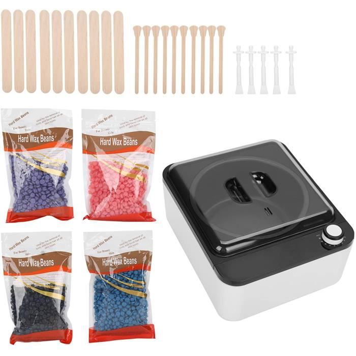 Machine à cire, kit chauffe-cire professionnel avec 4 paquets de cire ...