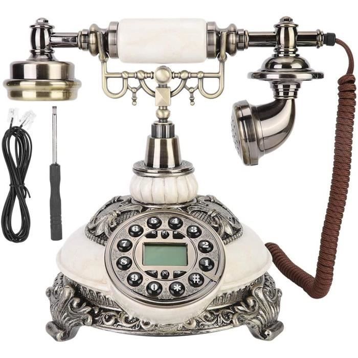 Téléphone Fixe-Style Européen Rétro Téléphone Fixe Bureau à Domicile ...