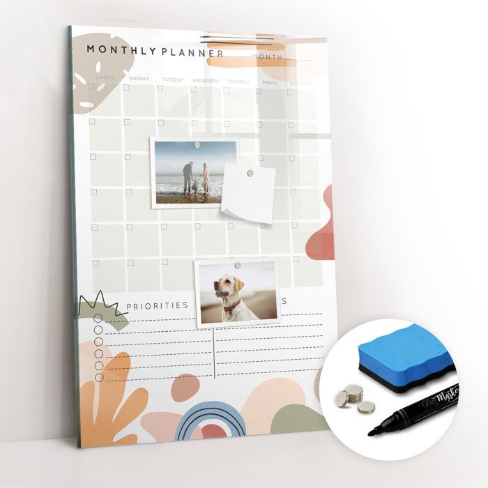 Tulup 40x60cm Memo - ardoise murale, L'ombre d'une feuille de palmier ...