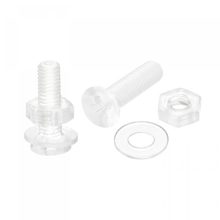 Lot De 20 Vis À Métaux Cruciformes En Plastique M3 X 12 Mm Avec Écrous ...