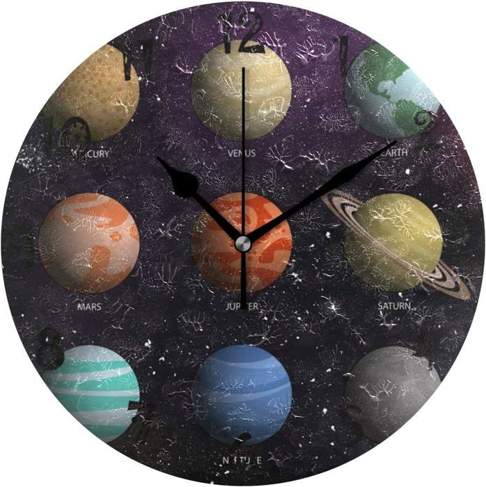 Espace D'Art Planète Univese Pendule Murale Décoratif Moderne Horloge ...